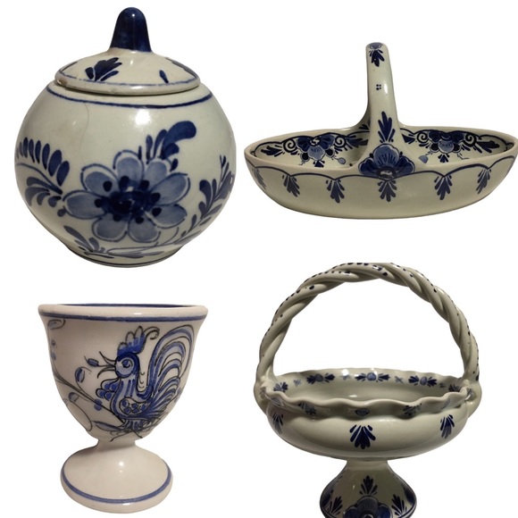 Accents | Vtg Delft Regina Numbered Pottery Blue Cream Holland Anfora ...